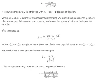 Paired T Test Formula